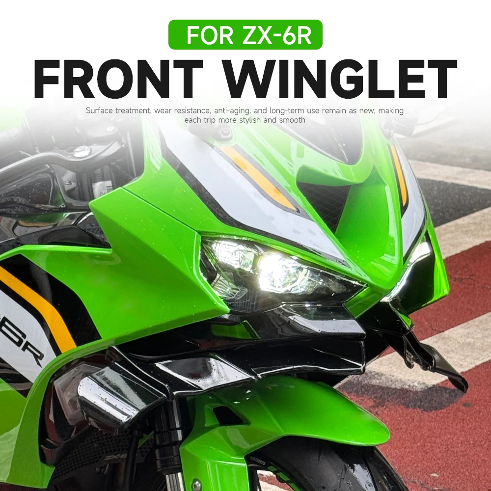 New For Kawasaki ZX - 6R ZX6R Motorcycle Carbon Fiber Front Lip Spoiler ...