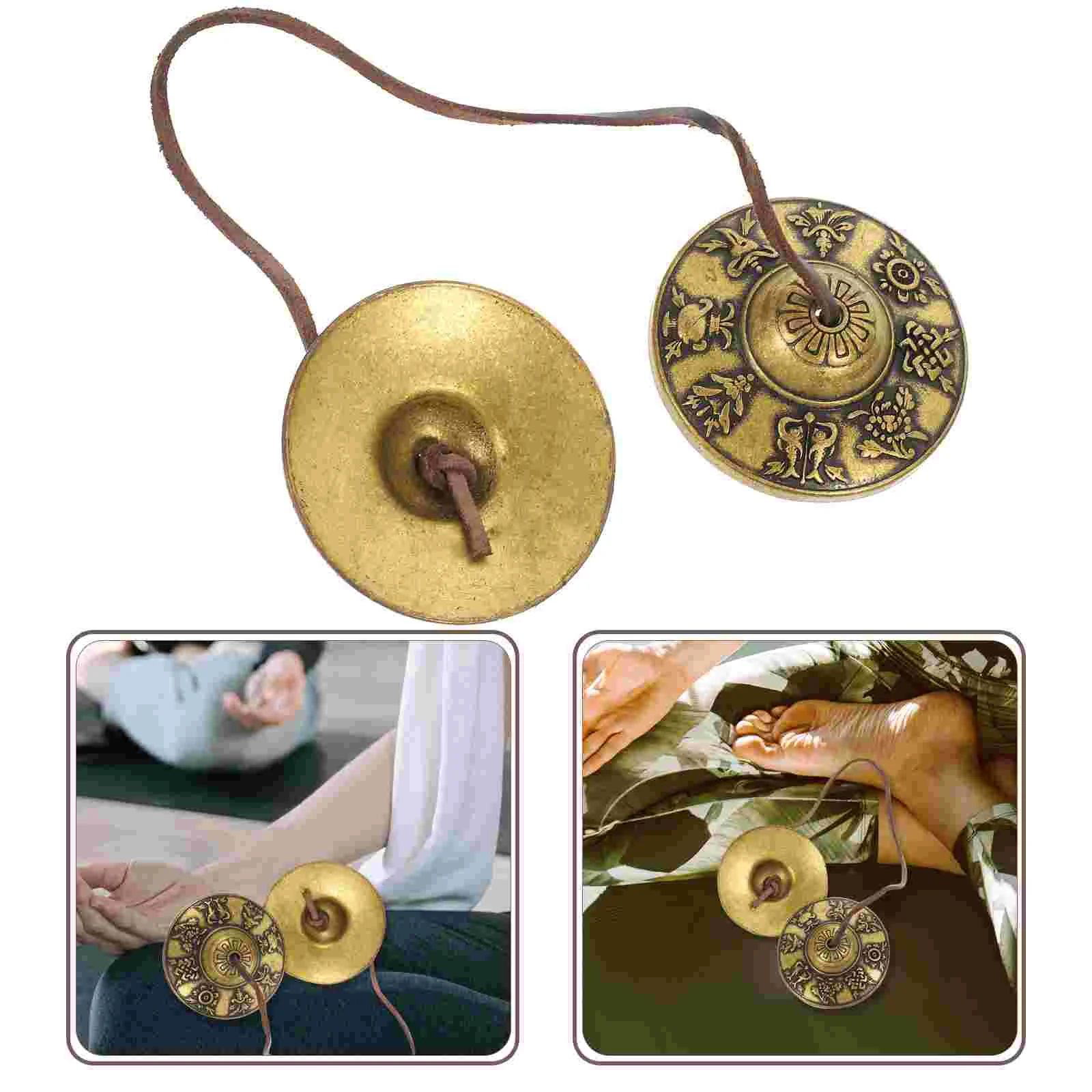 Copper-Finger-Cymbals-Percussion-Instrument-Tingsha-Bells-Yoga-Tibetan ...