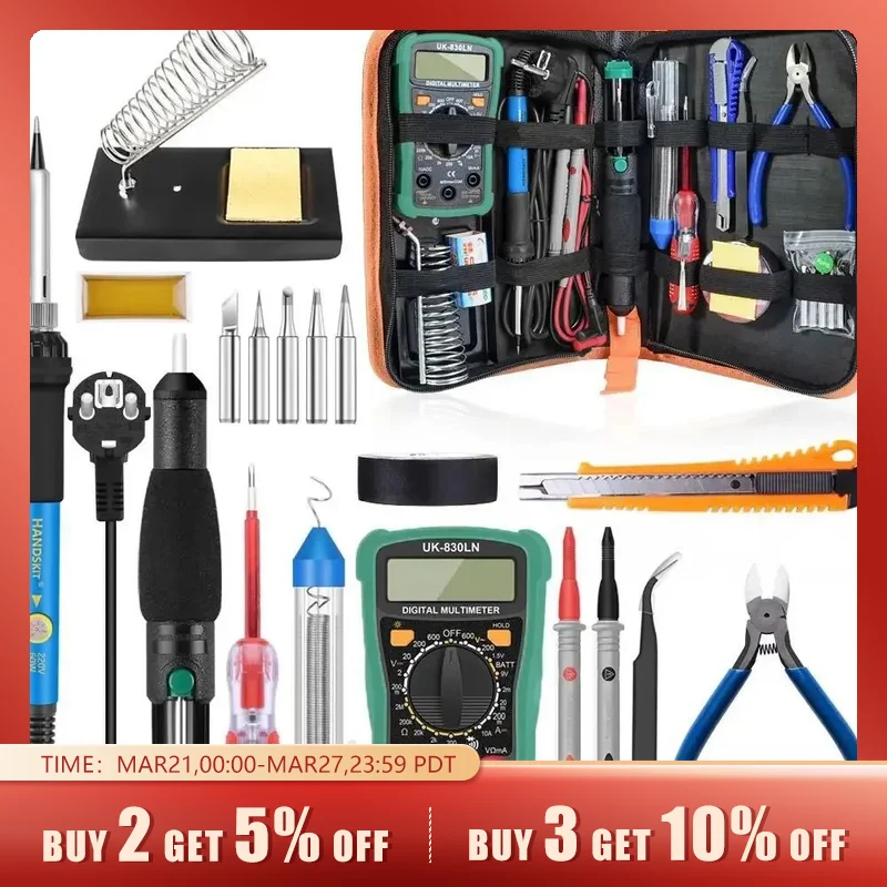 60W-Digital-Display-Soldering-Iron-Set-Universal-Meter-Double-Ring-Tin ...