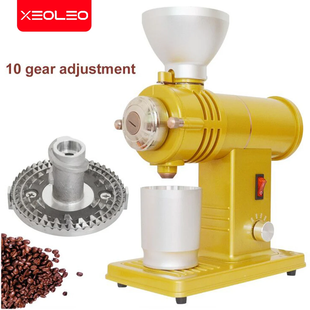 XEOLEO-Electric-Coffee-grinder-200W-ghost-tooth-Flat-Wheel-Burr-grinder ...
