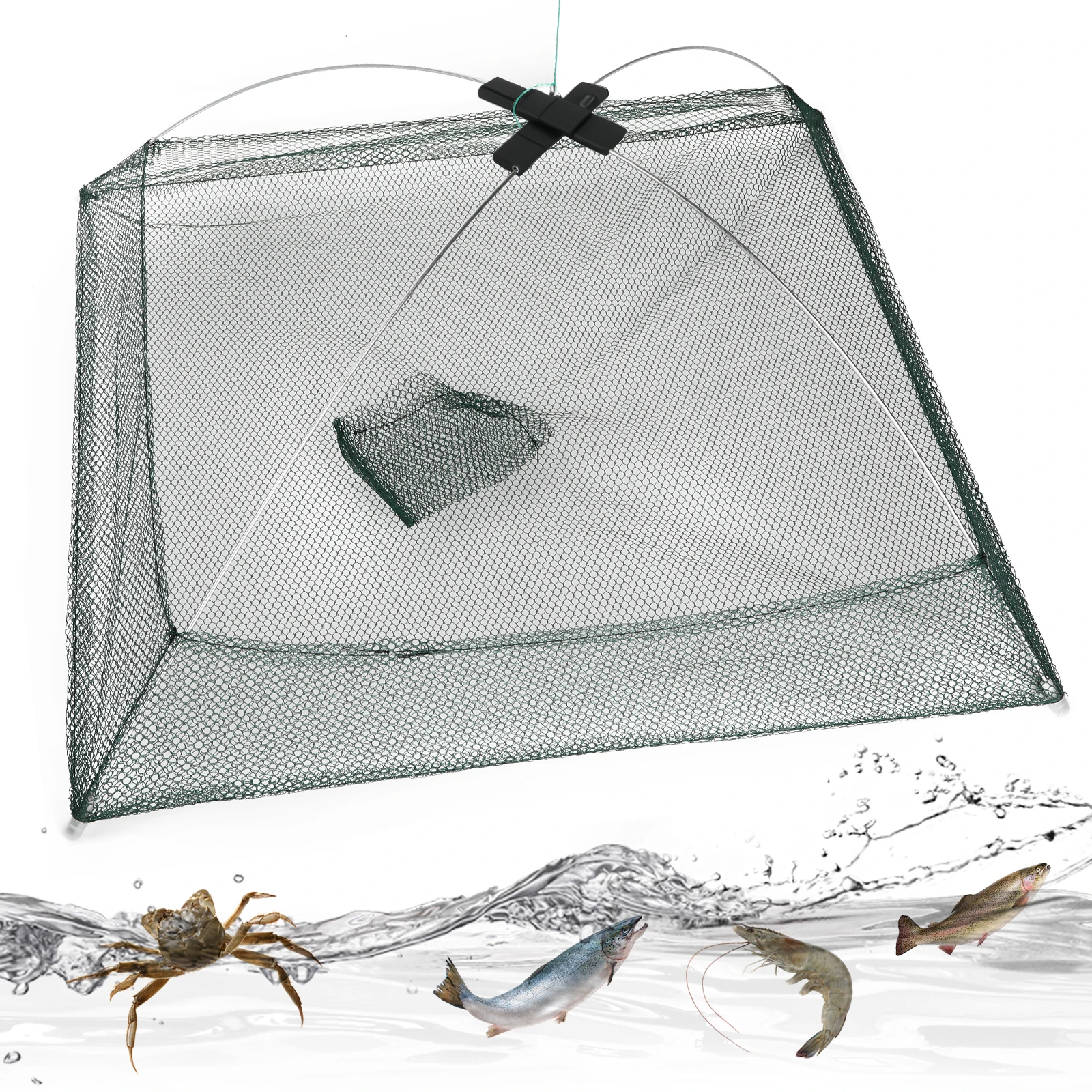 Umbrella Folding Net Nylon Fishing Net Make More Fish And Lobsters Swim ...