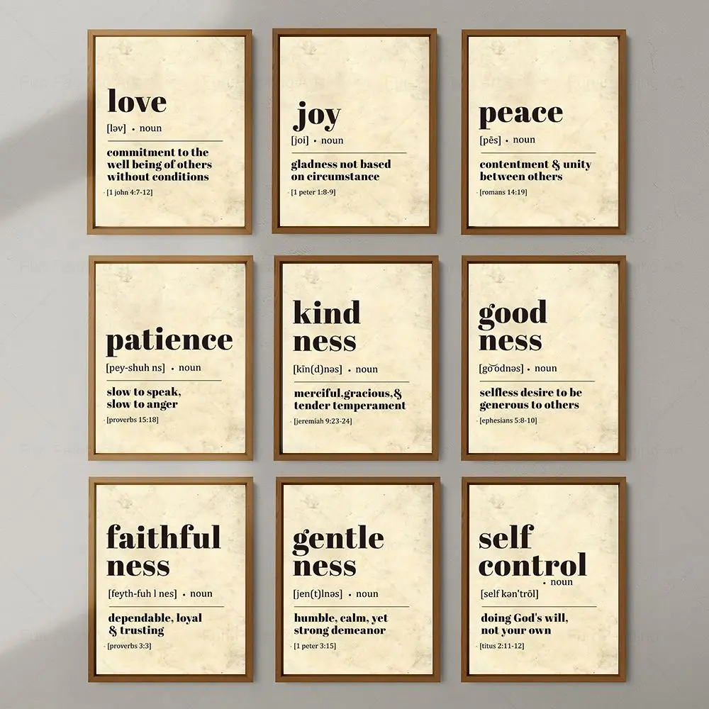 Bible-Verse-Poster-Fruits-of-the-Spirit-Prints-Love-Joy-Peace-Scripture ...