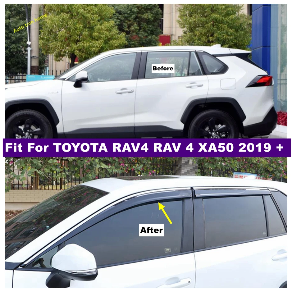 TOYOTA RAV4 RAV 4 XA50 2019 2022 용 자동차 창 패널 액세서리 Window Deflector Rain Guard Visor Awnings 보호 커버 ...
