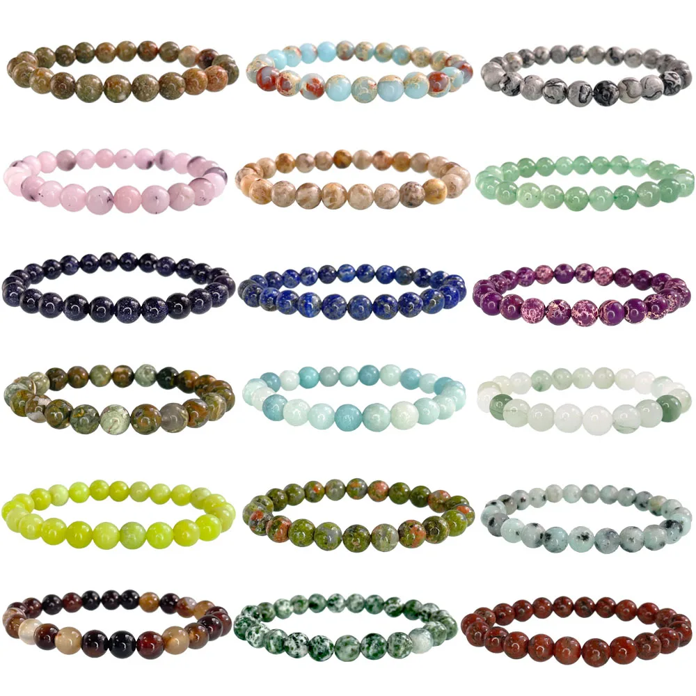 Natural-Stone-Bracelet-for-Men-and-Women-Rose-Quartz-Jewelry-Opal ...