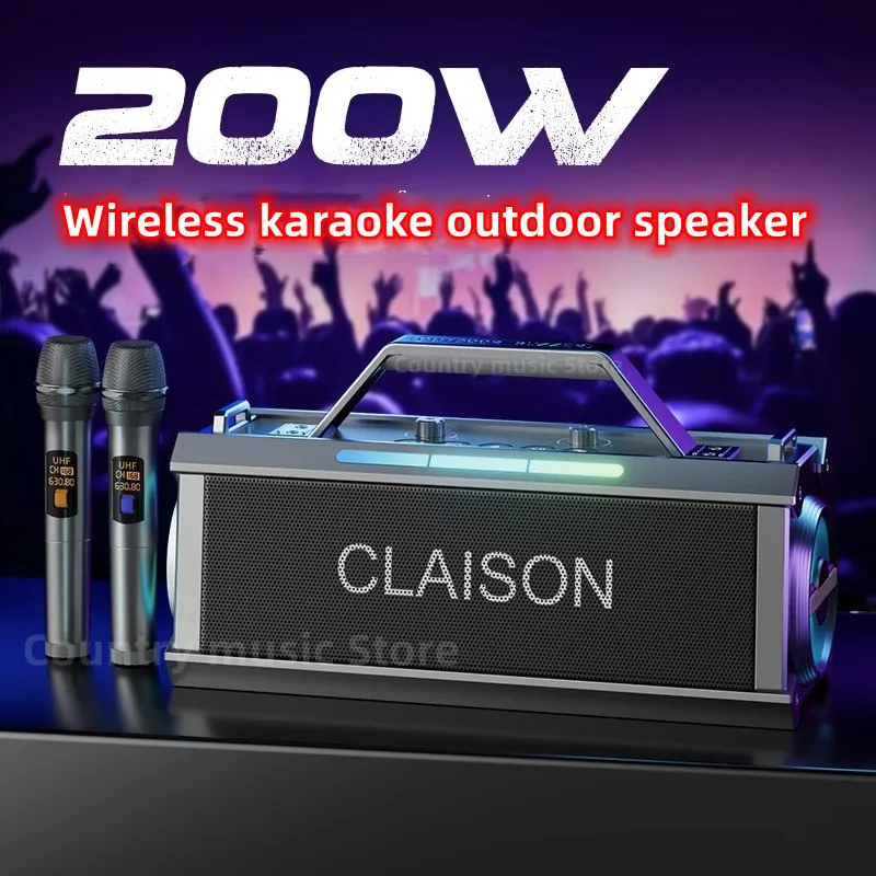 200W-High-power-Karaoke-Bluetooth-Speaker-360-Stereo-Surround-Subwoofer ...