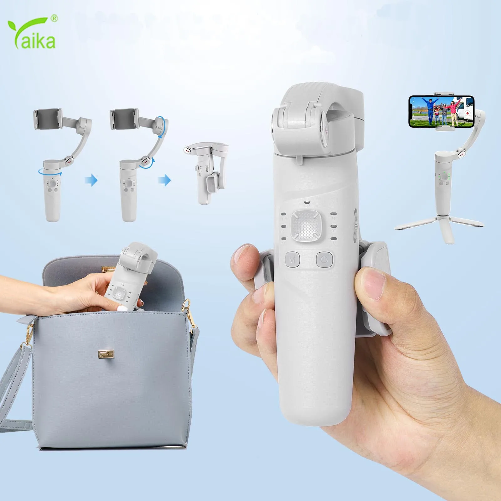 Yaika-Handheld-Gimbal-Stabilizer-Camera-Photo-3-Axis-Foldable-Mini ...
