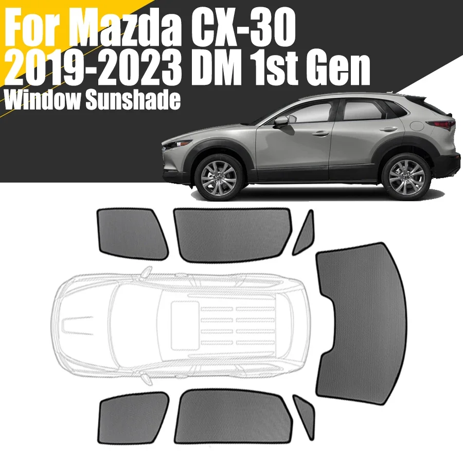Custom-Magnetic-Car-Window-Sunshade-For-Mazda-CX-30-DM-2019-2023-1st ...