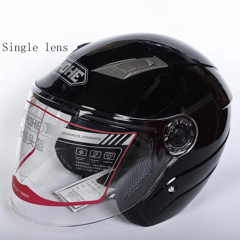 Men's Electric Motorcycle Helmet YOHE 837 3/4 Open Face E-Scooter ...