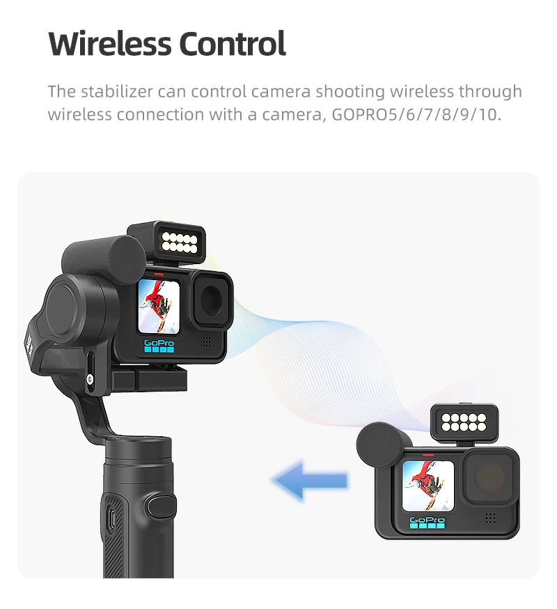 INKEE FALCON Plus Handheld 3 Axis Action Camera Gimbal Stabilizer Anti ...