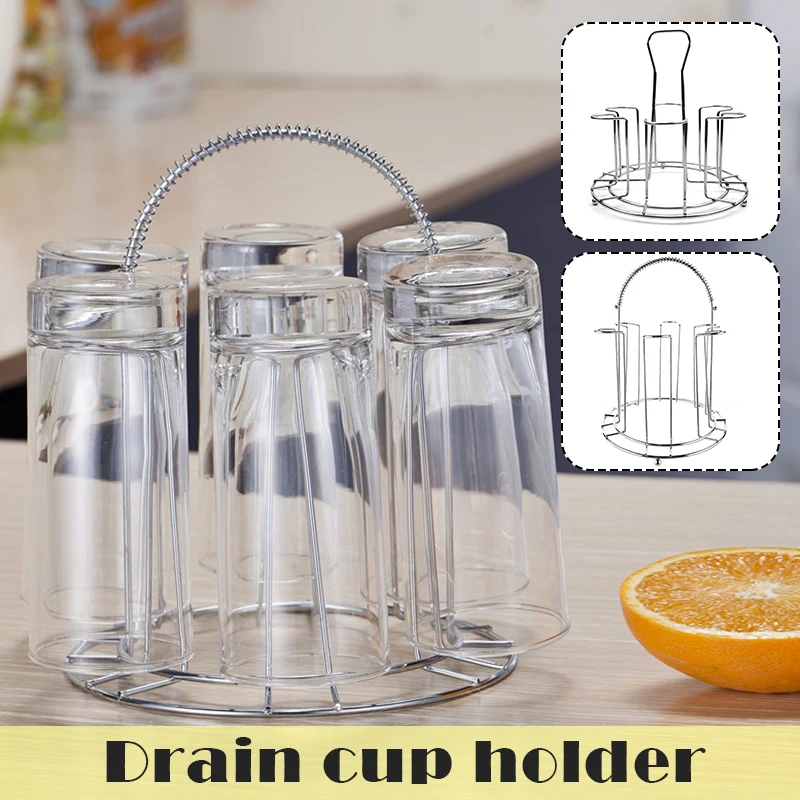 1Pcs-Bar-Metal-Glass-Cup-Storage-Rack-for-Water-Mug-Draining-Drying ...