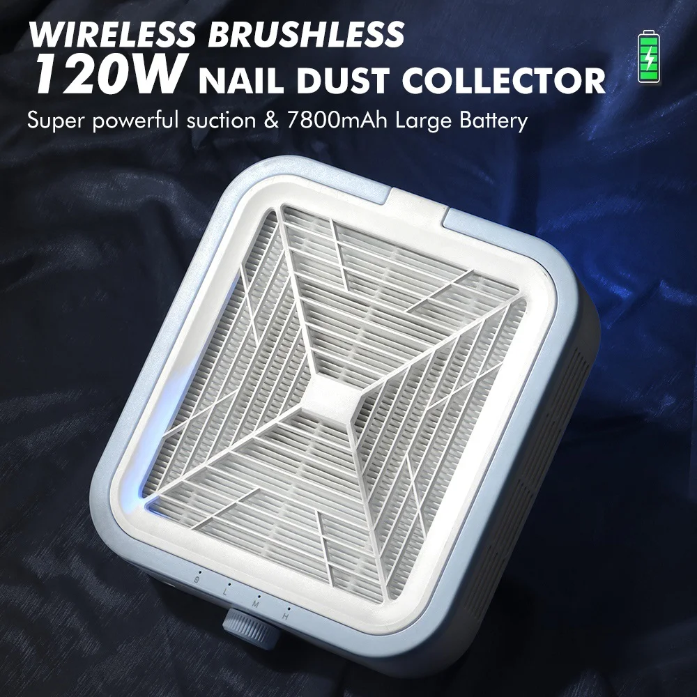 New-Wireless-Turbo-Nail-Dust-Collector-Powerful-Nail-Vacuum-Cleaner ...