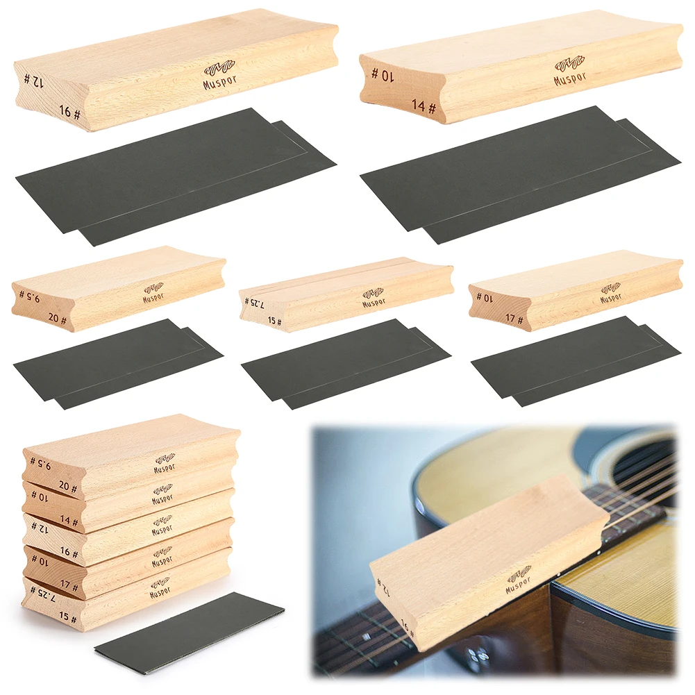 Guitar-Sanding-Block-with-Sandpaper-Dual-Purpose-Radius-Sanding-Blocks ...