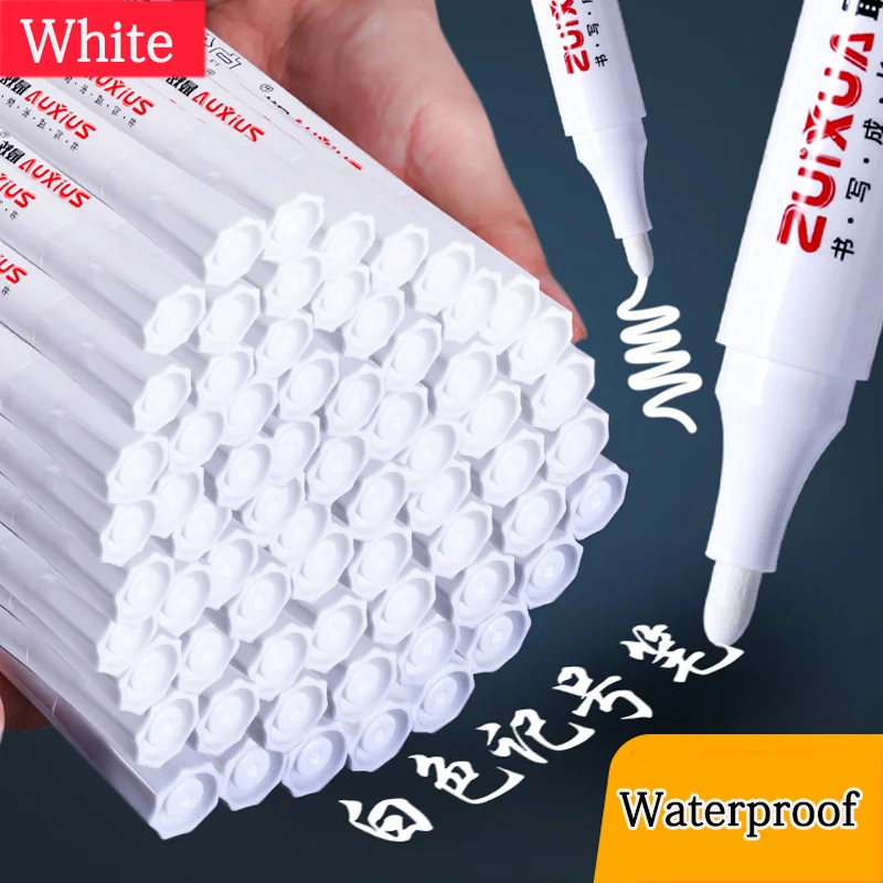 White Marker Pen 1-3mm Tip Express Waterproof Tire Pen Permanent ...