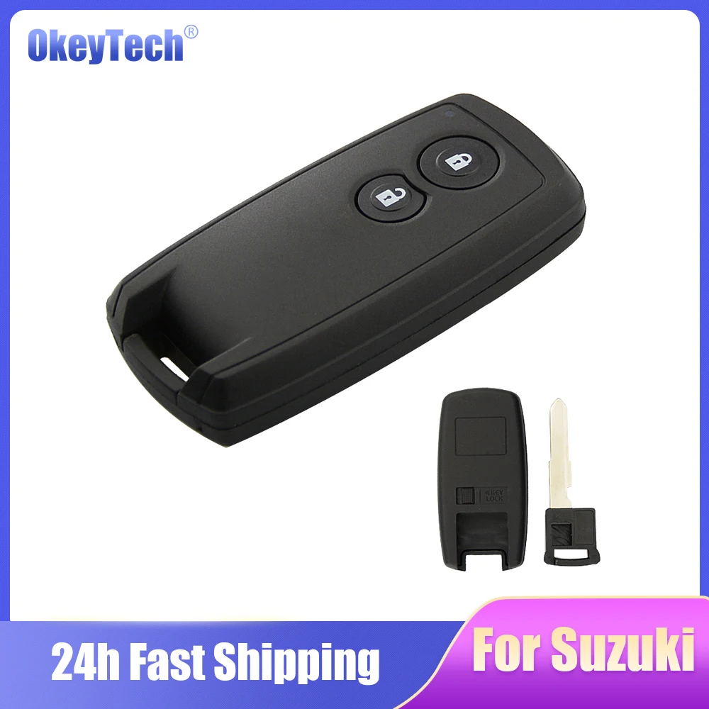 OkeyTech-2-Buttons-Car-Remote-Key-Shell-Fob-Uncut-Blade-For-Suzuki-SX4 ...