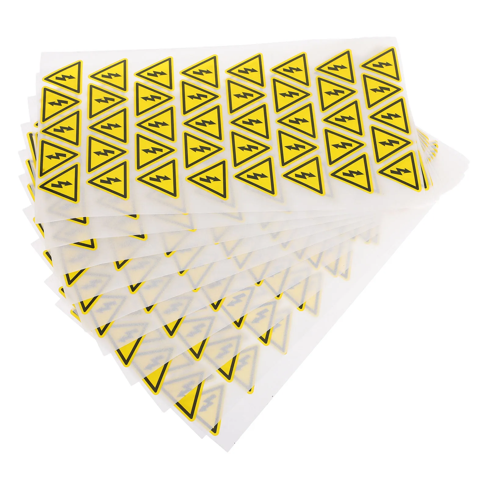 400pcs Yellow Triangle Electrical Warning Stickers Self Adhesive Risk ...