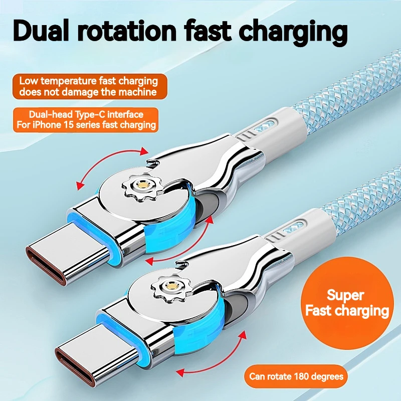 65W-Type-C-to-Usb-C-Cable-Double-Elbow-Rotating-with-Light-Fast-Charge ...