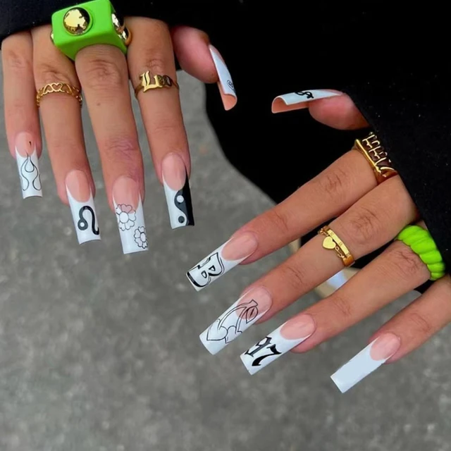 Easy Nail Designs Black And White Step By Step