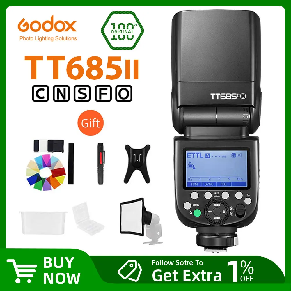 Godox-TT685II-TT685IIC-TT685IIN-TT685IIS-TT685IIF-TT685O-TTL-HSS-Camera ...