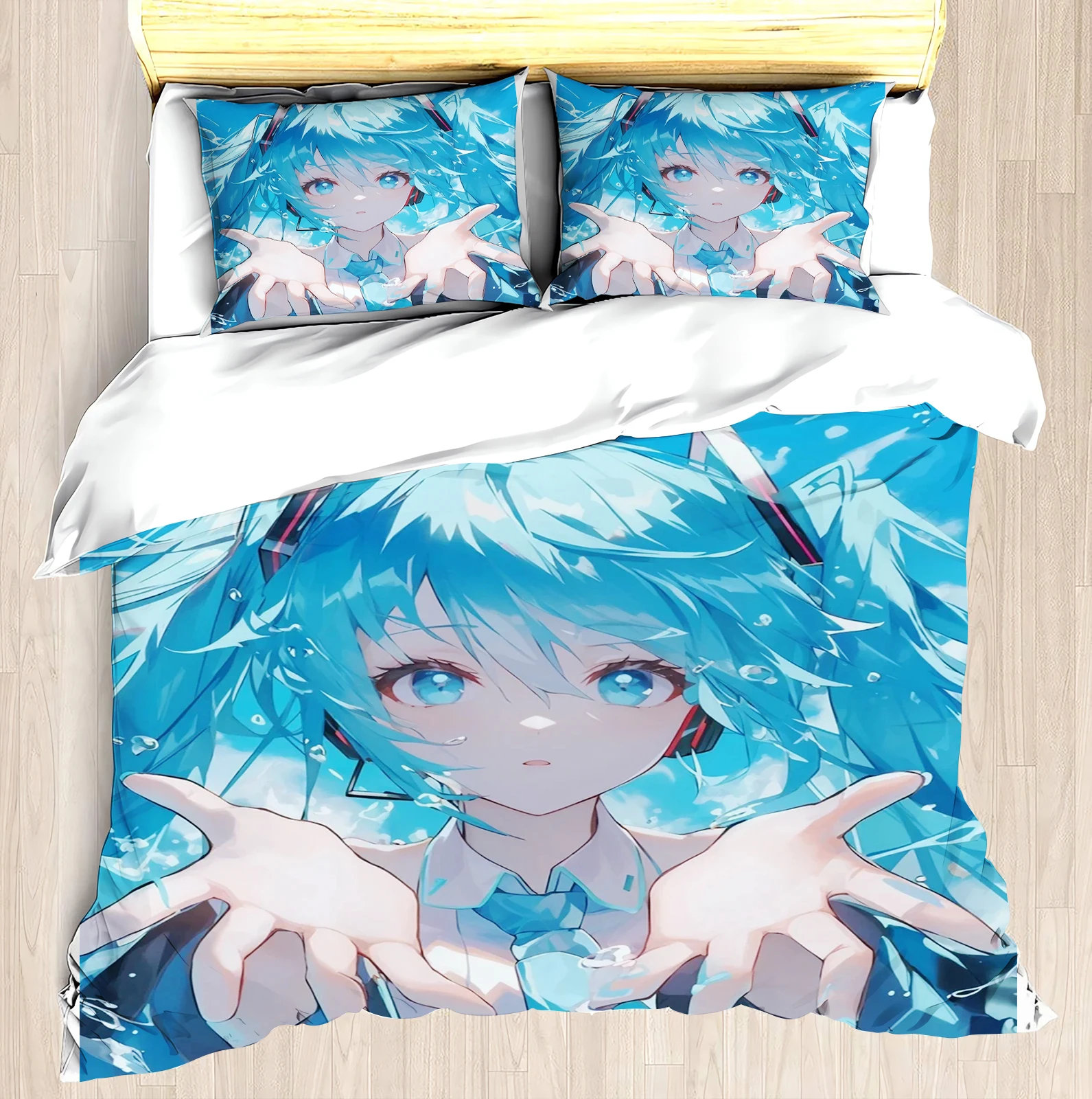 MINISO-Modern-Duvet-Cover-Set-Japan-Hatsune-Miku-Bedding-Set-Girl-s ...
