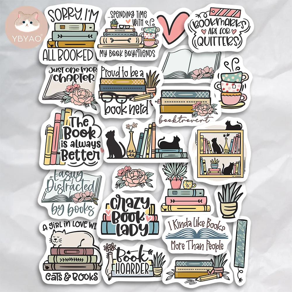 Cartoon-Flower-Book-Stickers-Die-Cut-Waterproof-Water-Bottle-Stickers ...