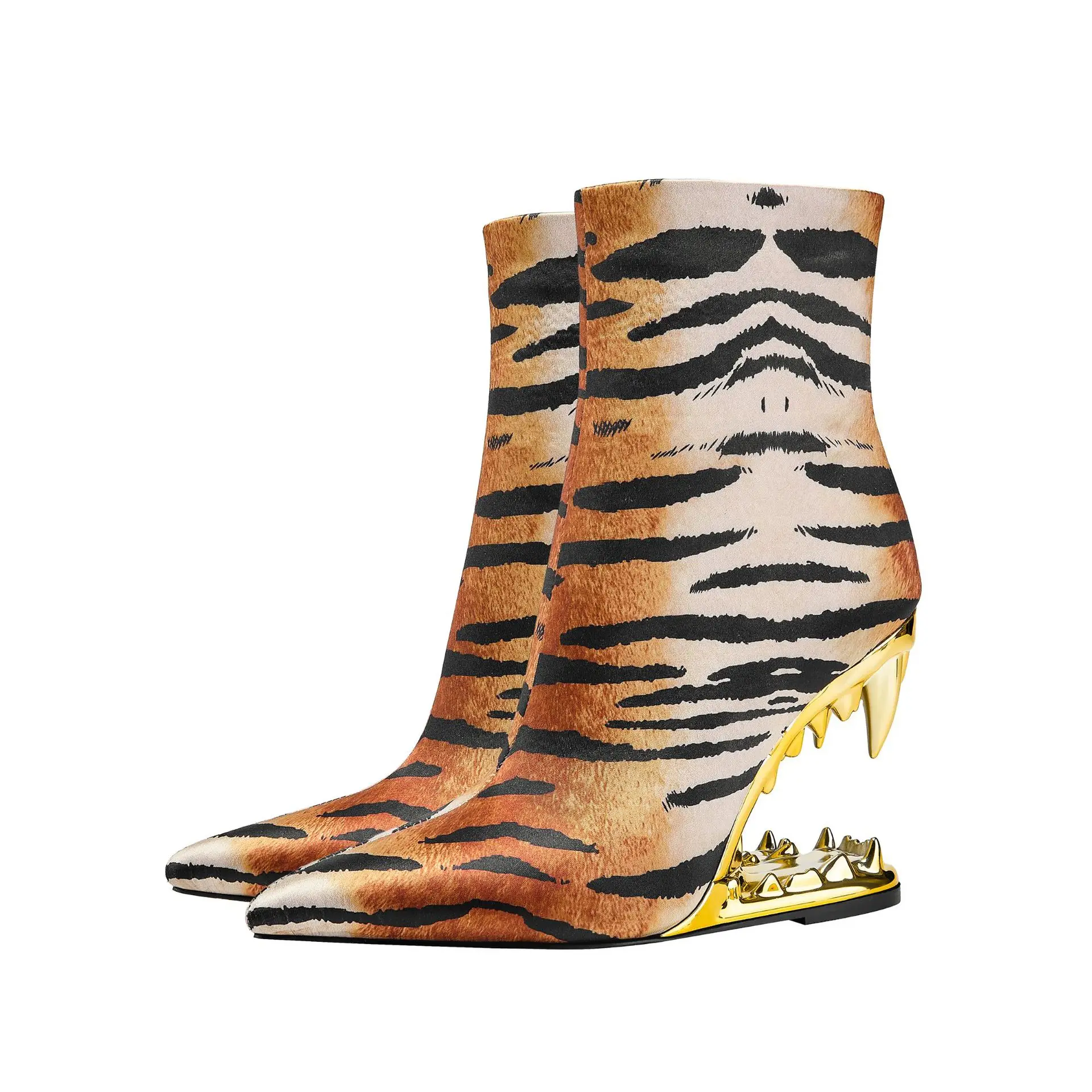 Tiger-Tooth-Shaped-Heel-Short-Morso-Boots-Autumn-Winter-New-Sexy ...