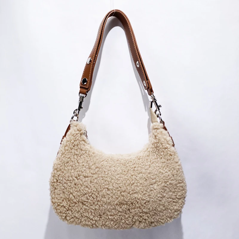 Faux Fur Saddle Bags For Women Luxury Designer Handbag Purses 2024 New ...