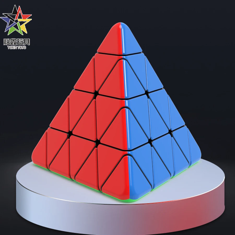 YuXin-peque-o-cubo-m-gico-Original-pir-mide-4x4x4-Noraml-Speed-Cube-Pyramorphix-Stickerless ...