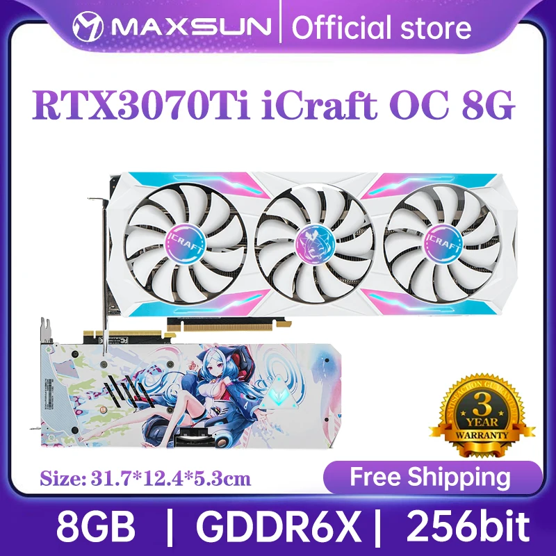 Maxsun Graphics Cards Full New Geforce Rtx 3070 Ti Icraft Oc 8g Gddr6x ...