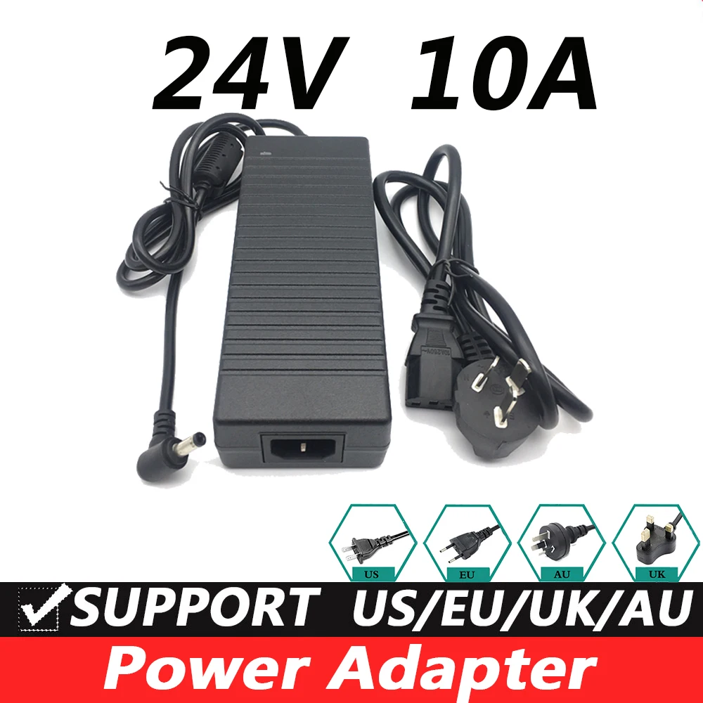 24V 10A Power Adapter 24V10A Switching Power Cord Adapter Current With ...