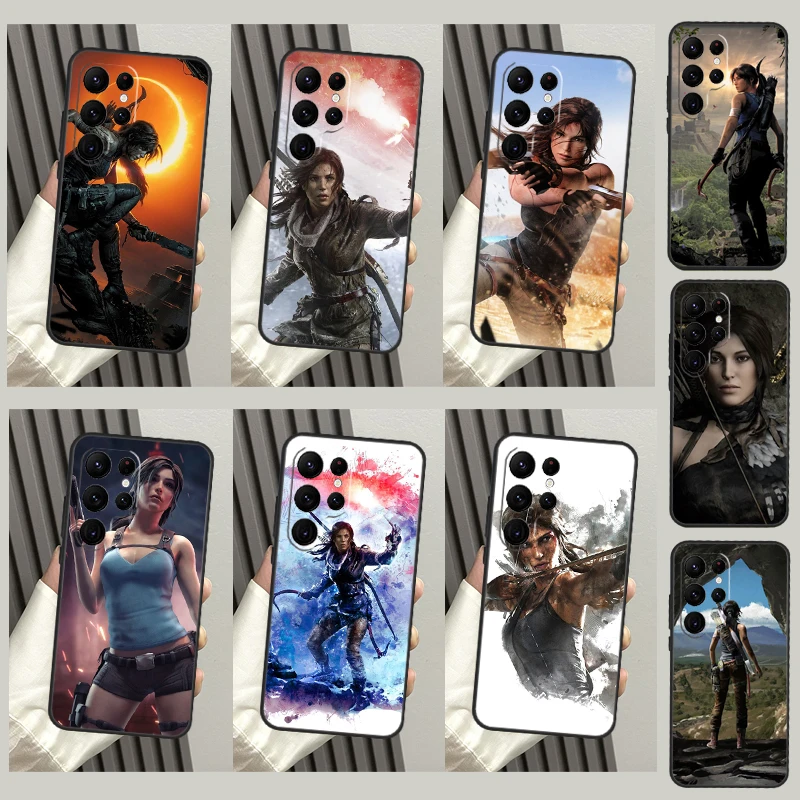 Lara Croft Tomb Raider Case For Samsung Galaxy S23 S22 Ultra S20 S21 FE ...