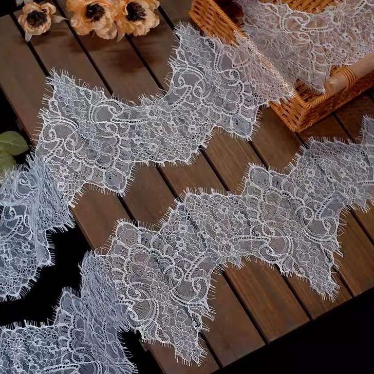 3m long black and white wavy eyelash lace accessories diy clothing ...