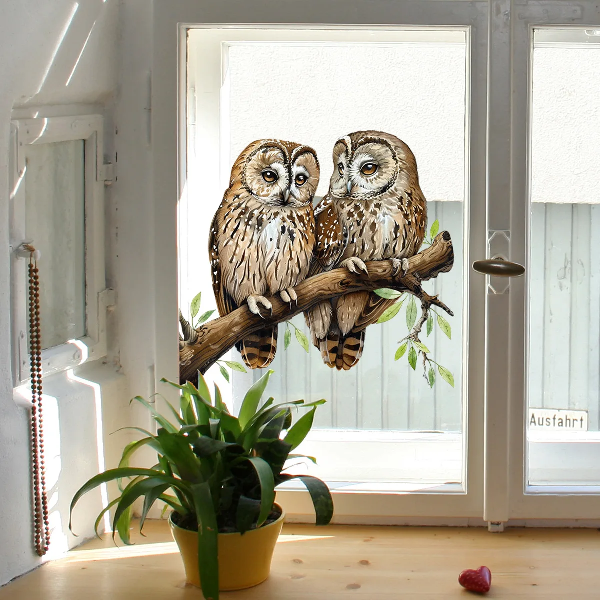 Owl-Flower-Branch-Wall-Stickers-Living-Room-Glass-Window-Home ...