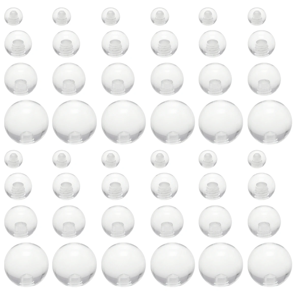 50Pcs-Clear-Acrylic-Piercing-Ball-Parts-of-Navel-Eyebrow-Labret-Tongue ...