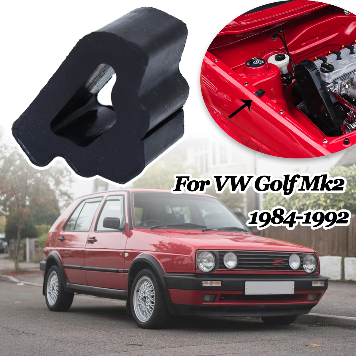 Engine-Cover-Bonnet-Wing-Guide-Rubber-For-VW-Golf-Mk2-Hood-Stop-Buffer ...