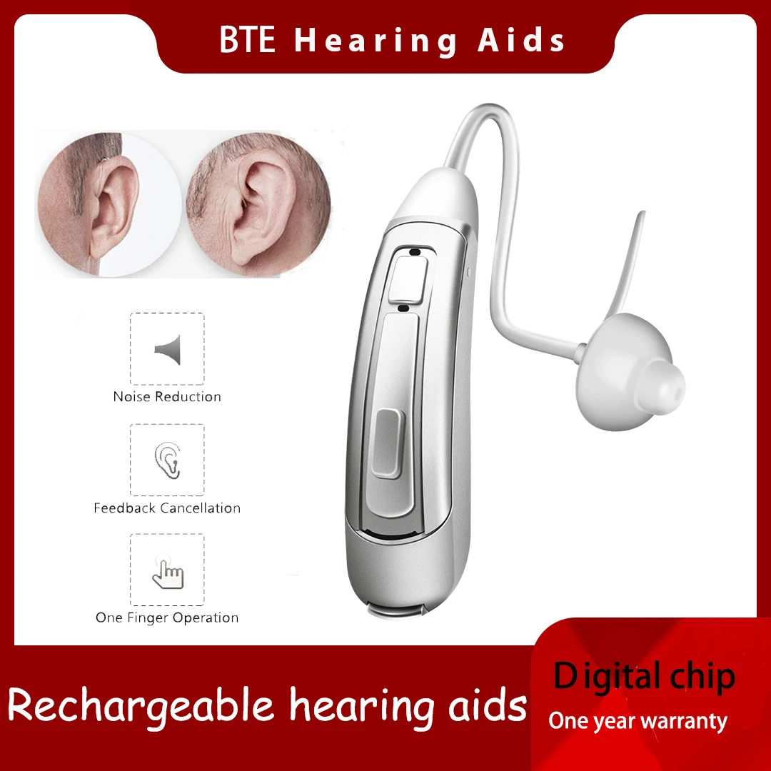 Wireless Hearing Aid Machine Ear Digital Sound Amplifier Headphone For ...
