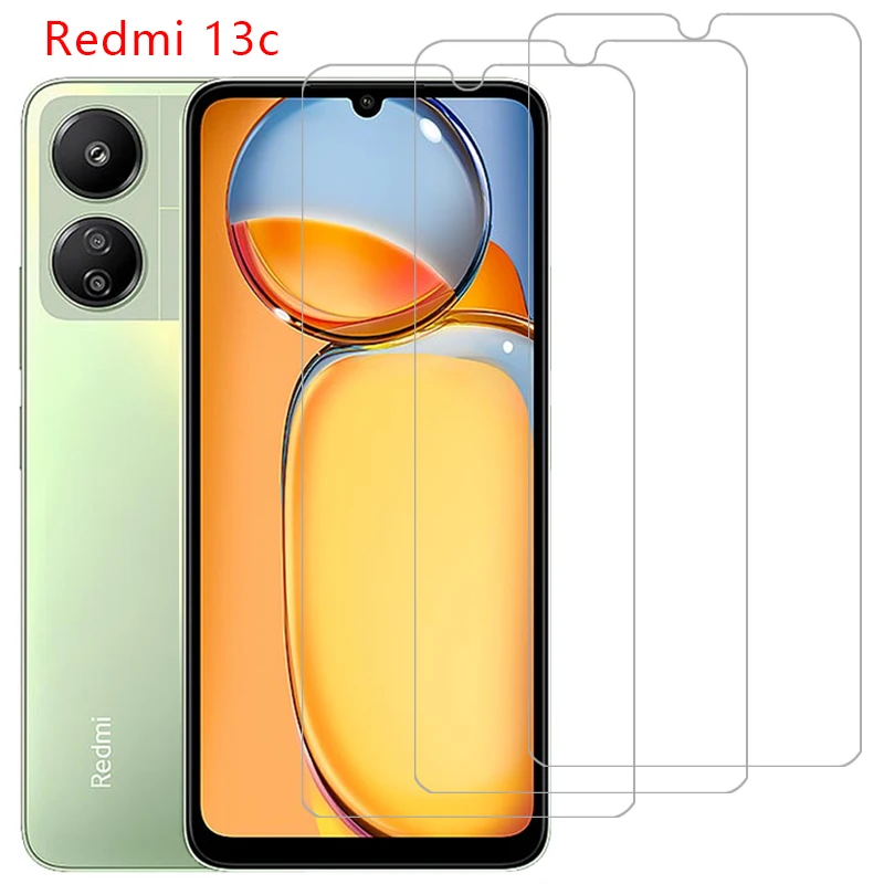 Capa de telefone de vidro temperado para Xiaomi, capa traseira, Redmi ...