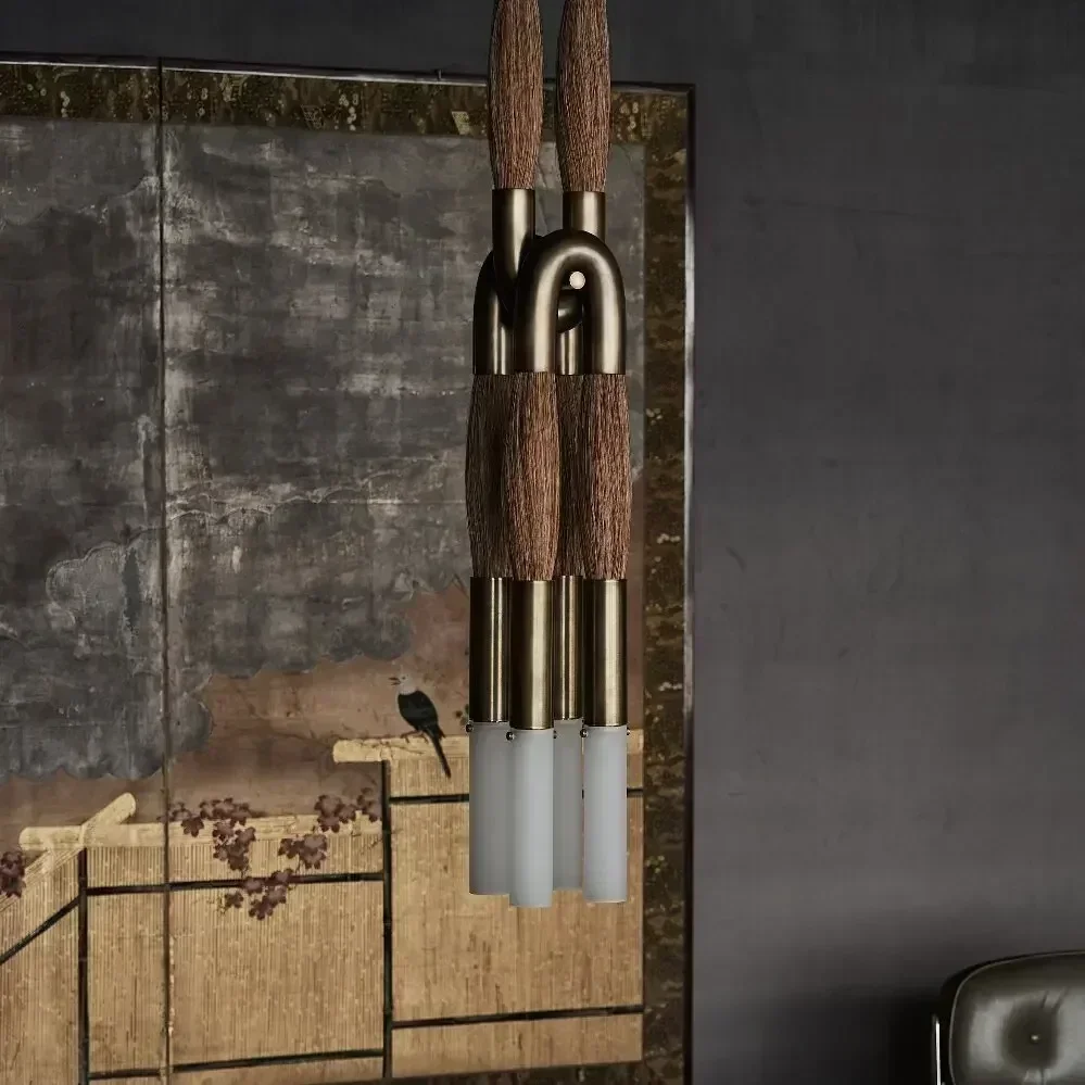 Candelabro-moderno-para-restaurante-sala-de-estar-crin-de-cobre-Retro ...