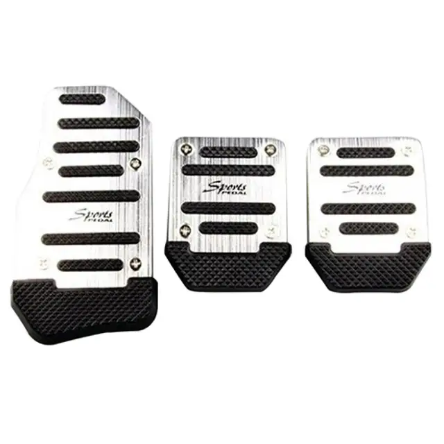 3pcs Universal Aluminum Manual Transmission Non-Slip Car Pedal Cover ...