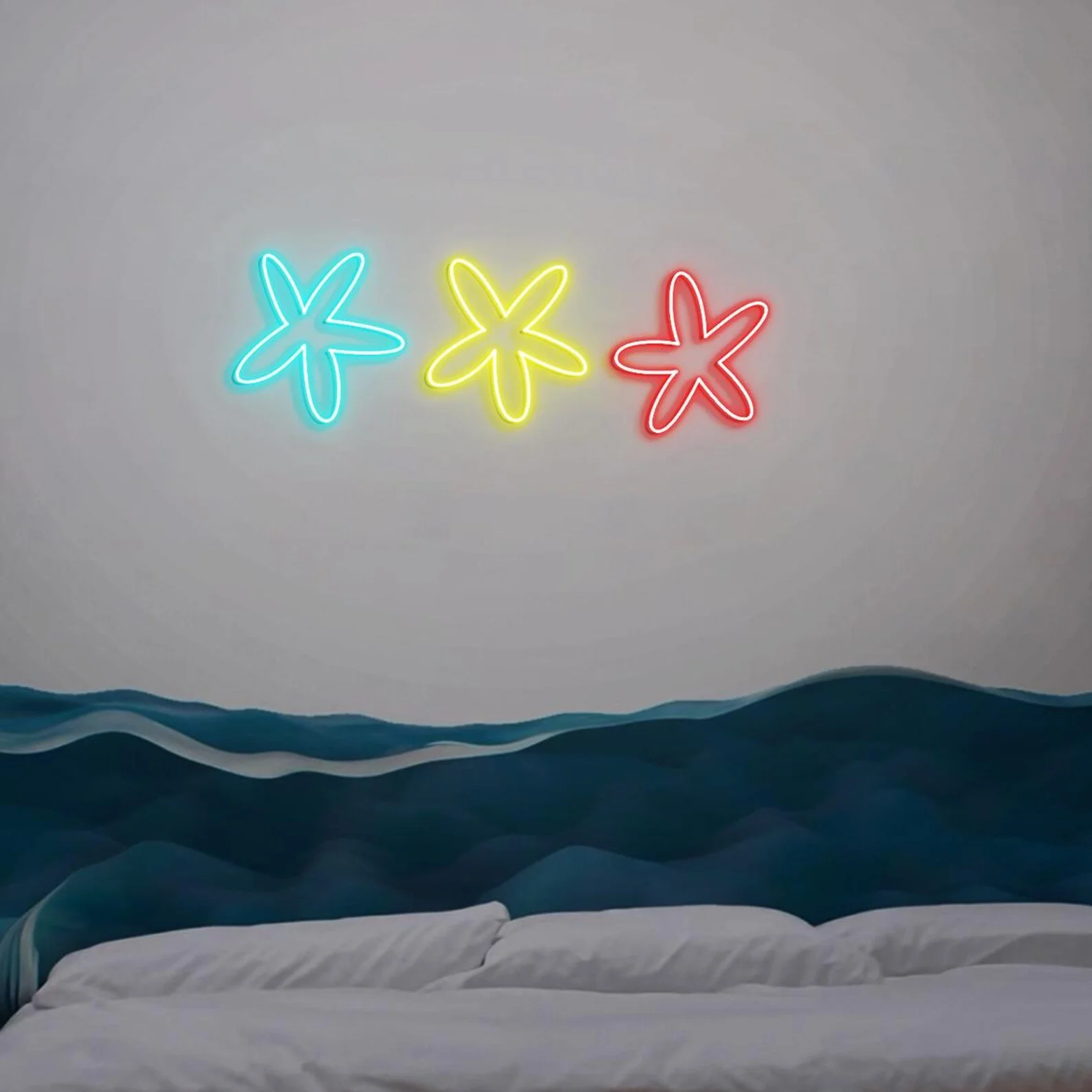 Starfish Neon Sign, Starfish Neon for Ocean Themed Room Wall Decor ...