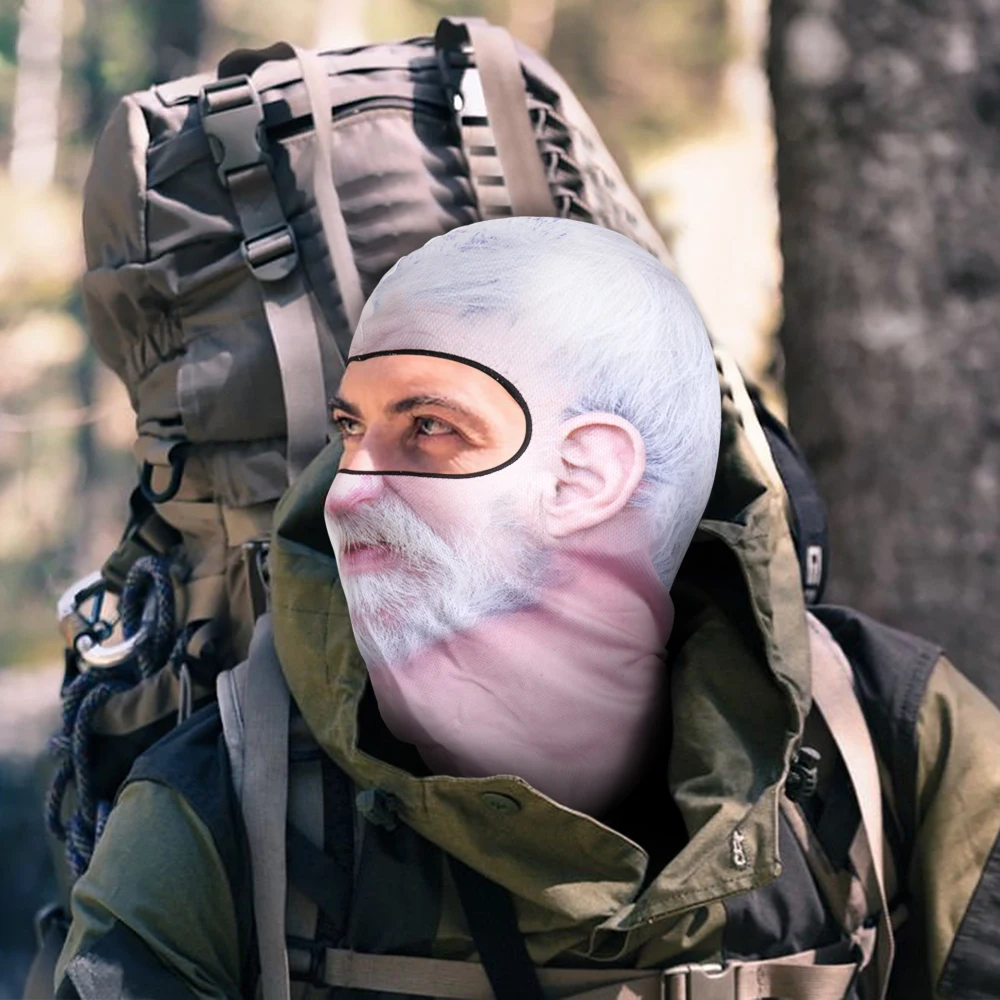 Clown Beard Old Man Pattern Balaclava Snowboard Biker Breathable Neck ...