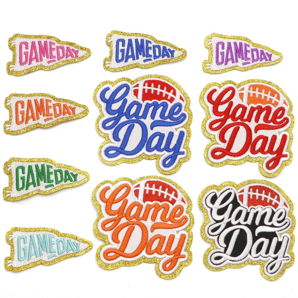 1PC-Game-Day-Patch-Iron-on-Patches-Chenille-Embroidery-Patch-Garments ...