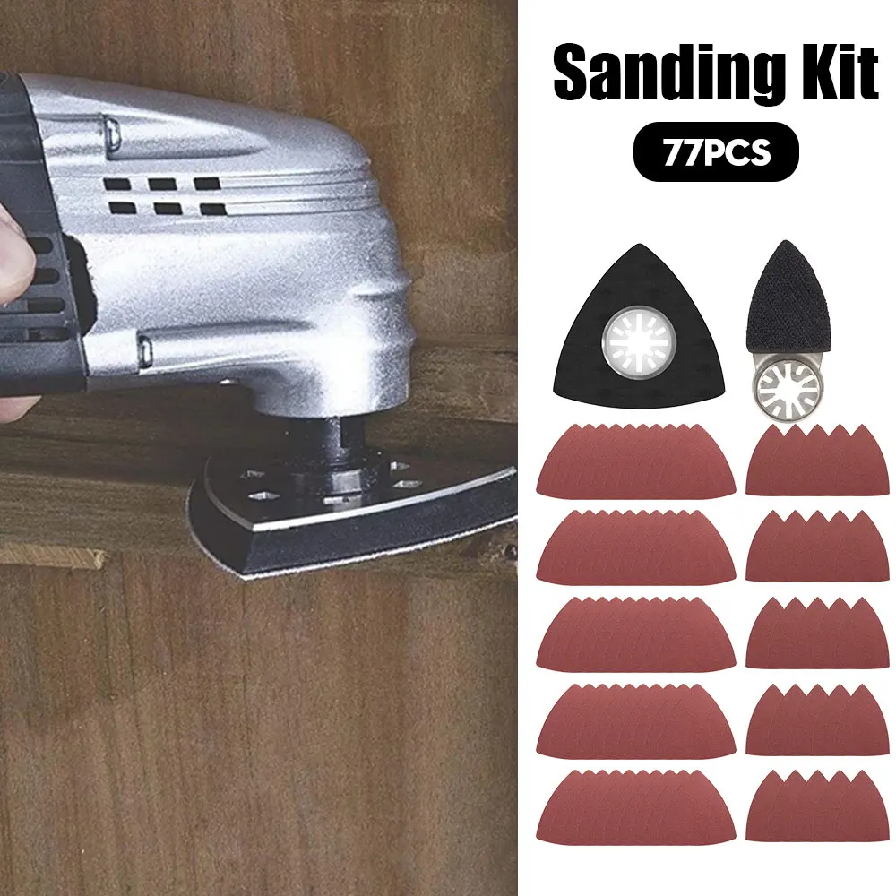 77pcs-Triangular-Sandpaper-Set-Mix-60-240-Grits-Sanding-Paper ...