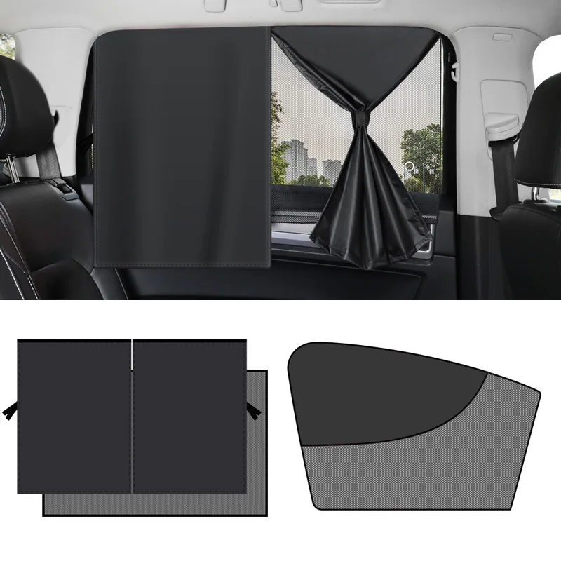 Double-layer-Car-Sun-Shade-Side-Window-Curtain-Uv-Protection-Mesh ...