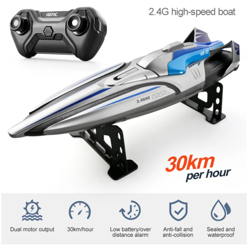 30KM-H-RC-High-Speed-Racing-Boat-Speedboat-Remote-Control-Ship-Water ...