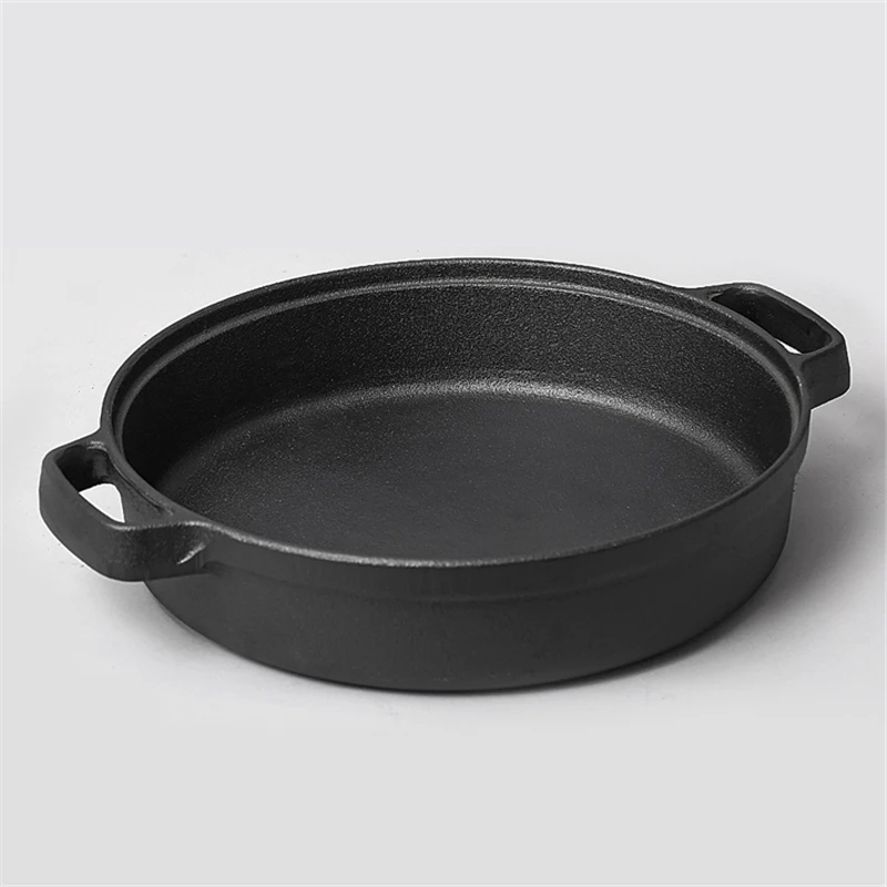 Frying pan non stick cookware Uncoated pancake pan Thickened manual pig ...