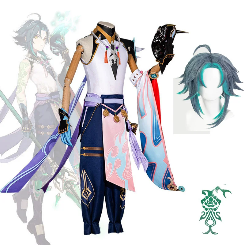 Game-Genshin-Impact-Xiao-Cosplay-Costume-Xiao-Full-Set-Mask-tattoo ...