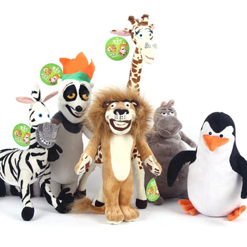 6-pcs-set-Animation-Film-Madagascar-Plush-Toys-Cartoon-Lion-Giraffe ...