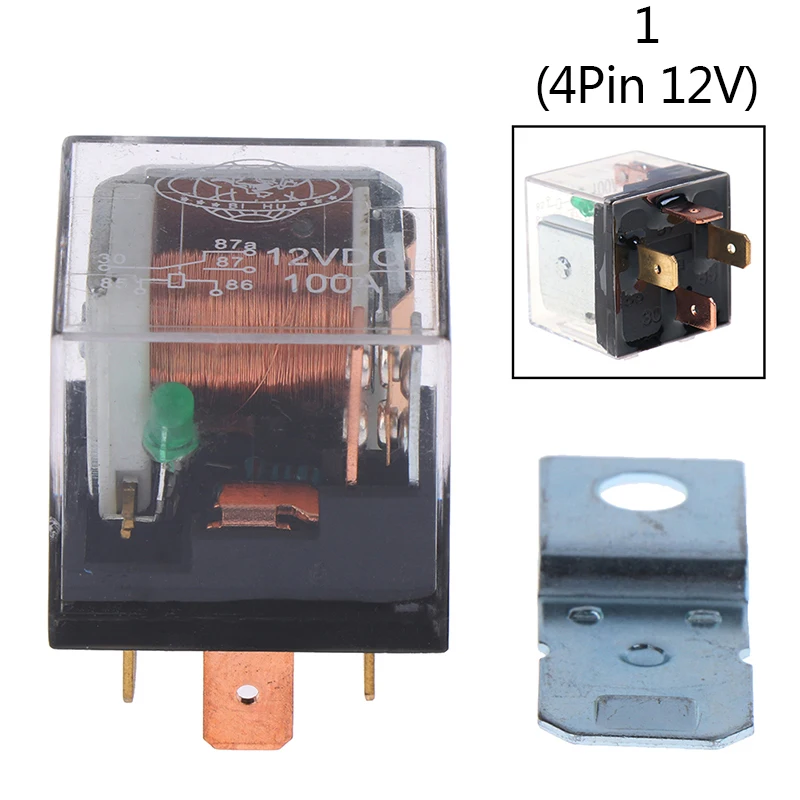 1PCS Waterproof Automotive Relay 12v/24v 100a 4pin/5pin spdt control ...