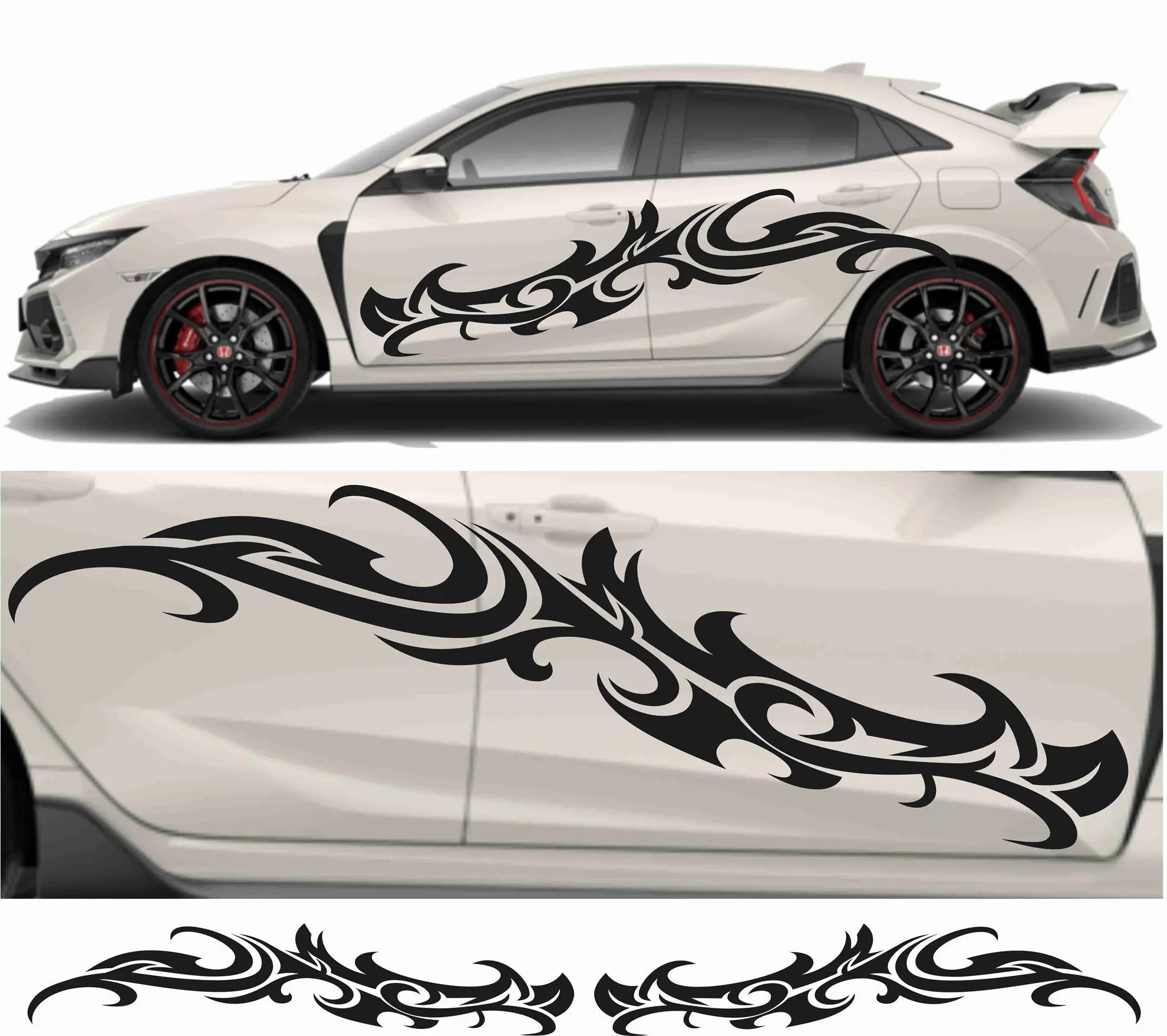 side-Floral-Tribal-Graphics-Car-side-wrap-stickers-fit-most-vehicles ...
