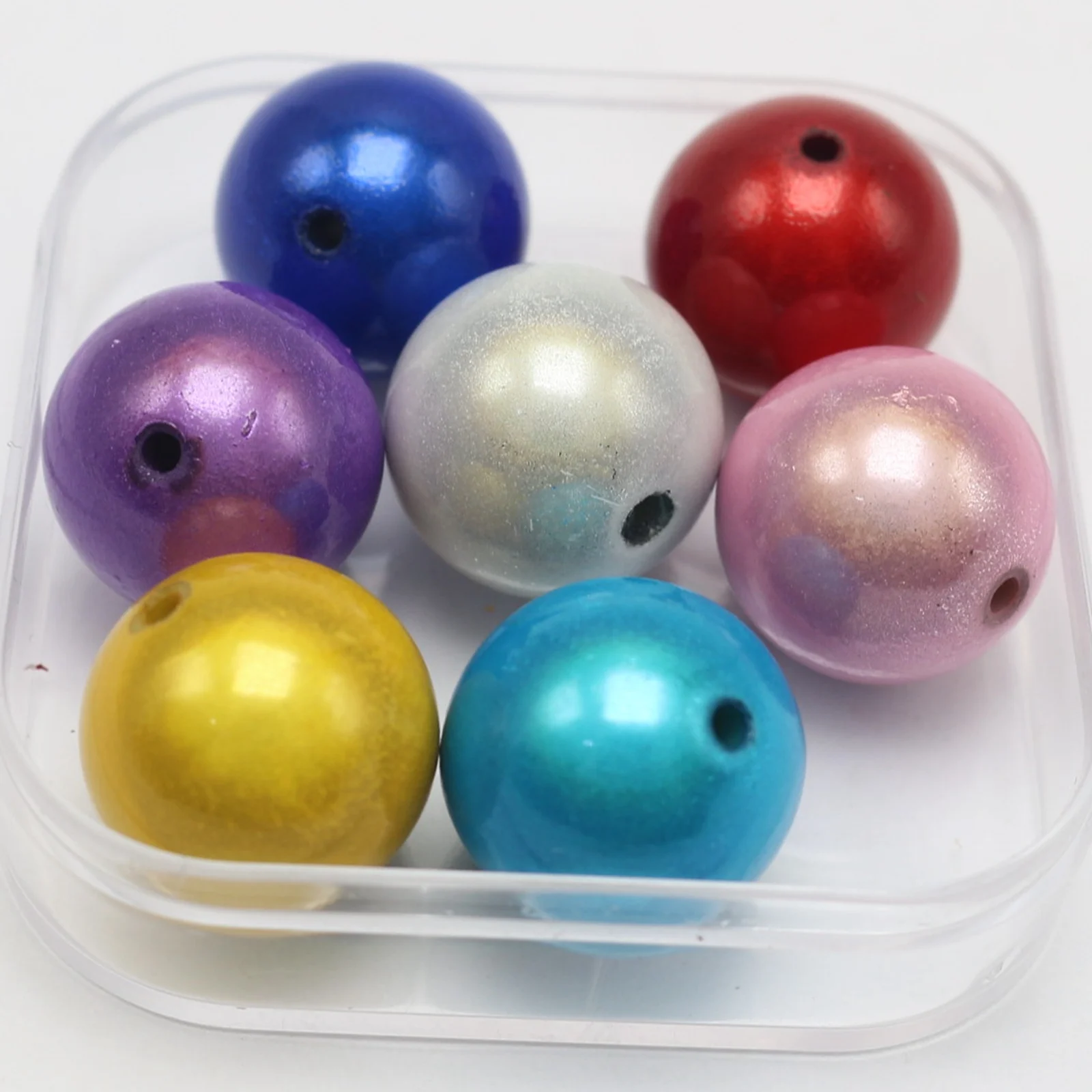 15-Mixed-Color-3D-Illusion-Acrylic-Miracle-Round-beads-18mm-Spacer ...